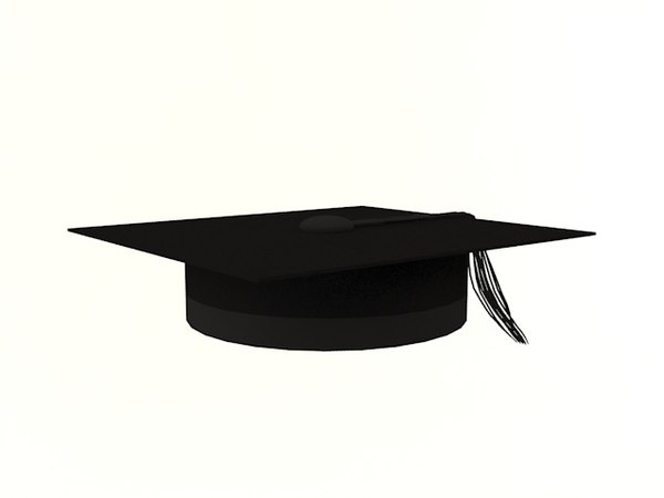 3d model degree scholar cap