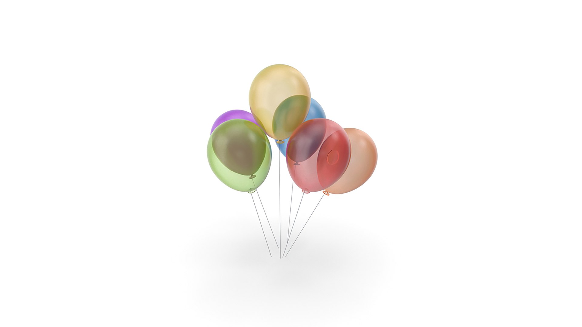 3D Flying Balloons Model - TurboSquid 2167386