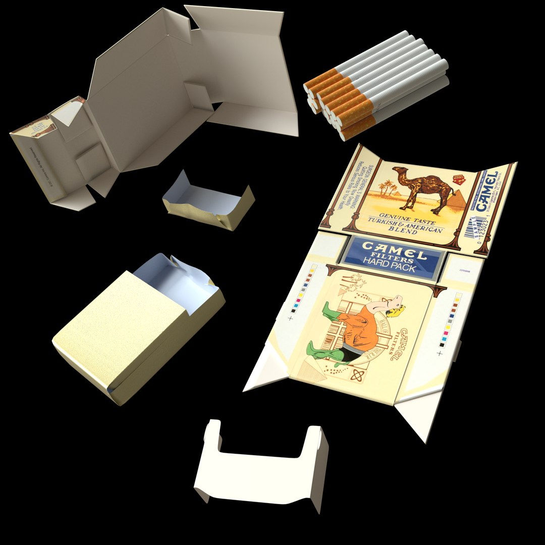 3D Camel Cigarettes Pack Rigged - TurboSquid 2145337