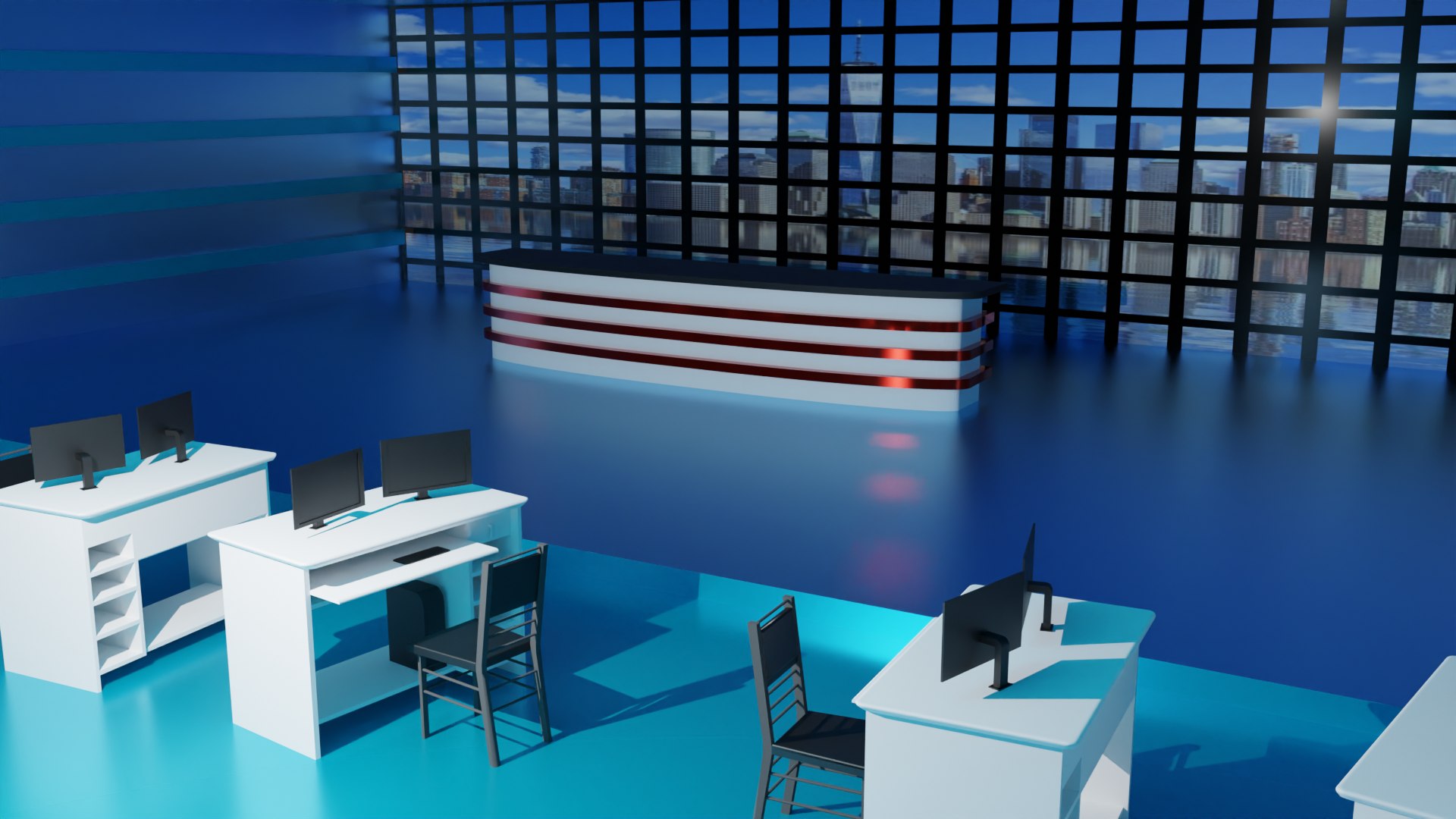 3D News Studio - TurboSquid 2140737