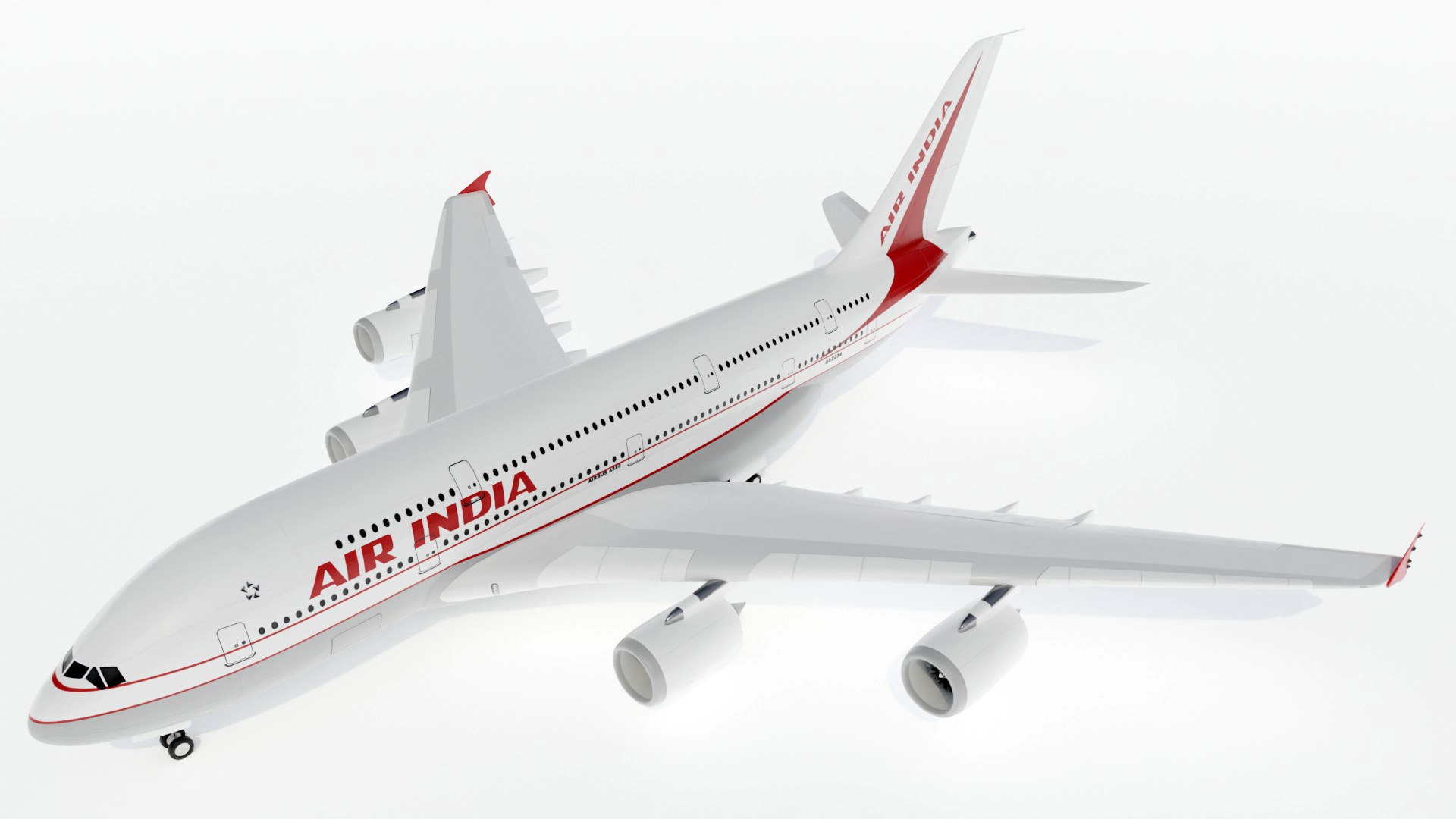 3d Airbus A380 Air India