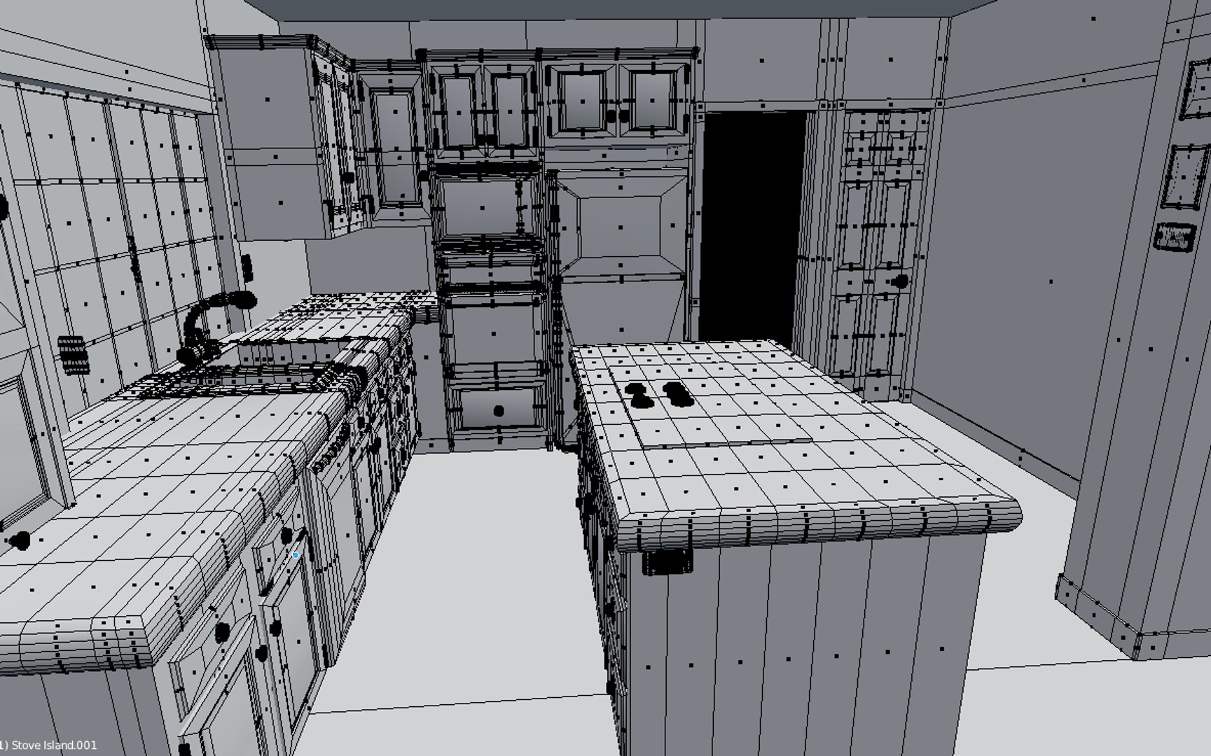 Kitchen Room 3d Obj