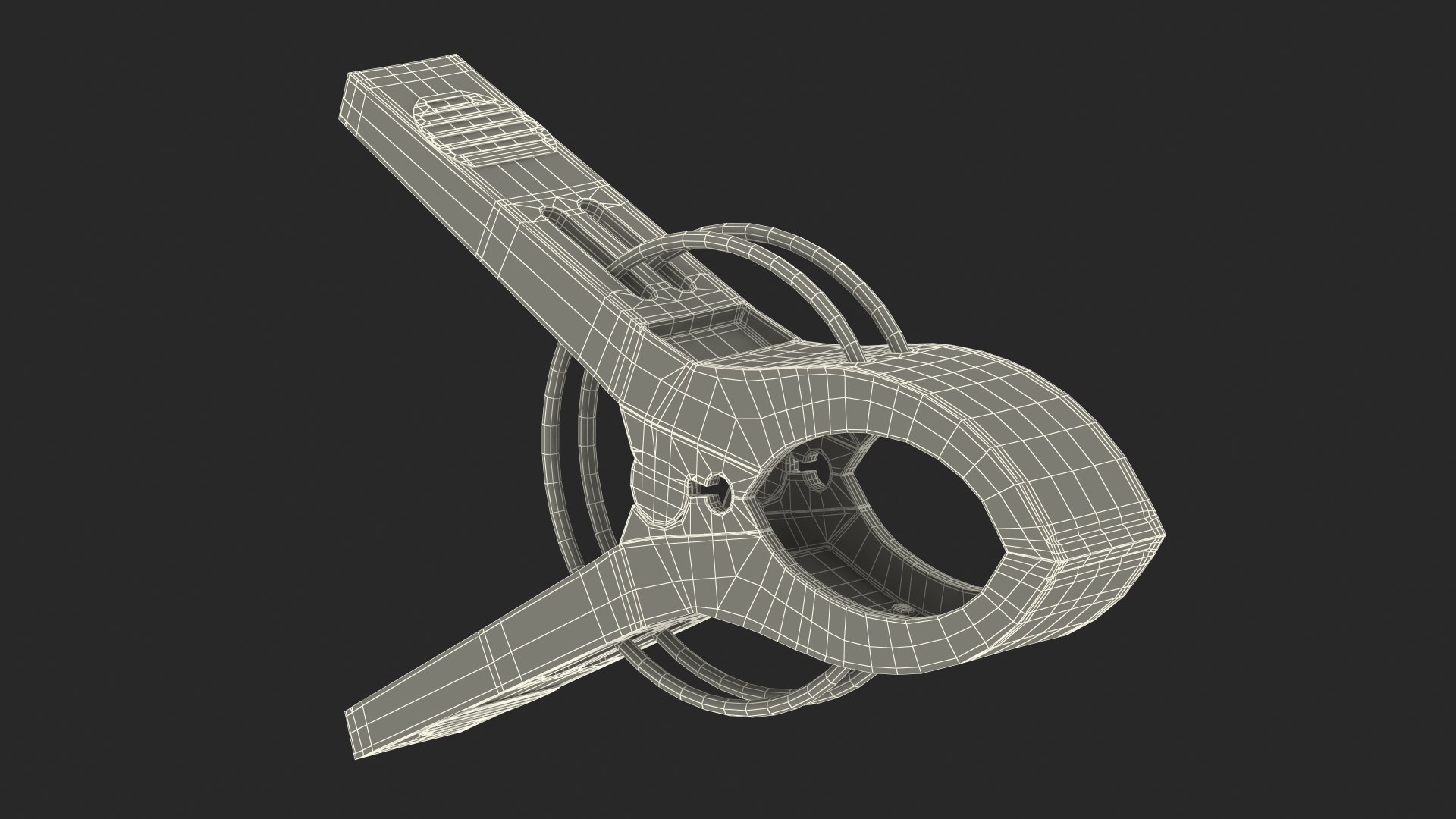 3D Plastic Laundry Clip Red Closed Model - TurboSquid 1991536