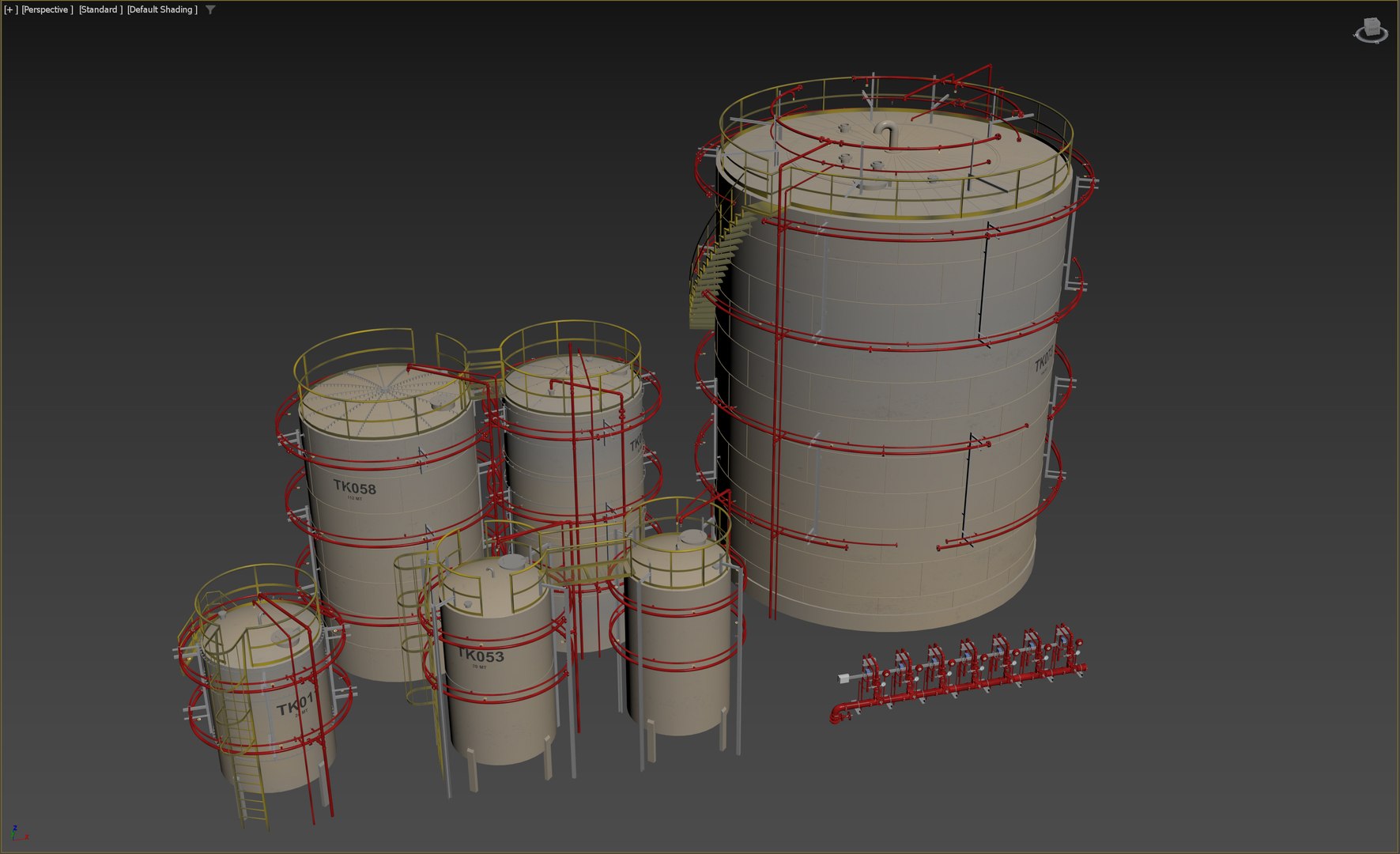 Industrial Oil Tanks 3D Model - TurboSquid 2350917