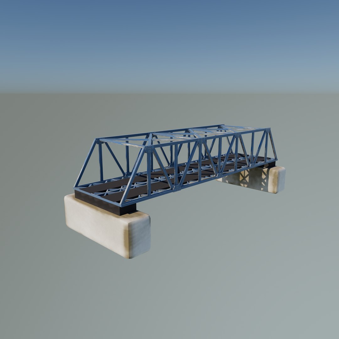 3D Double Track Bridge 3D Model Model - TurboSquid 2434264