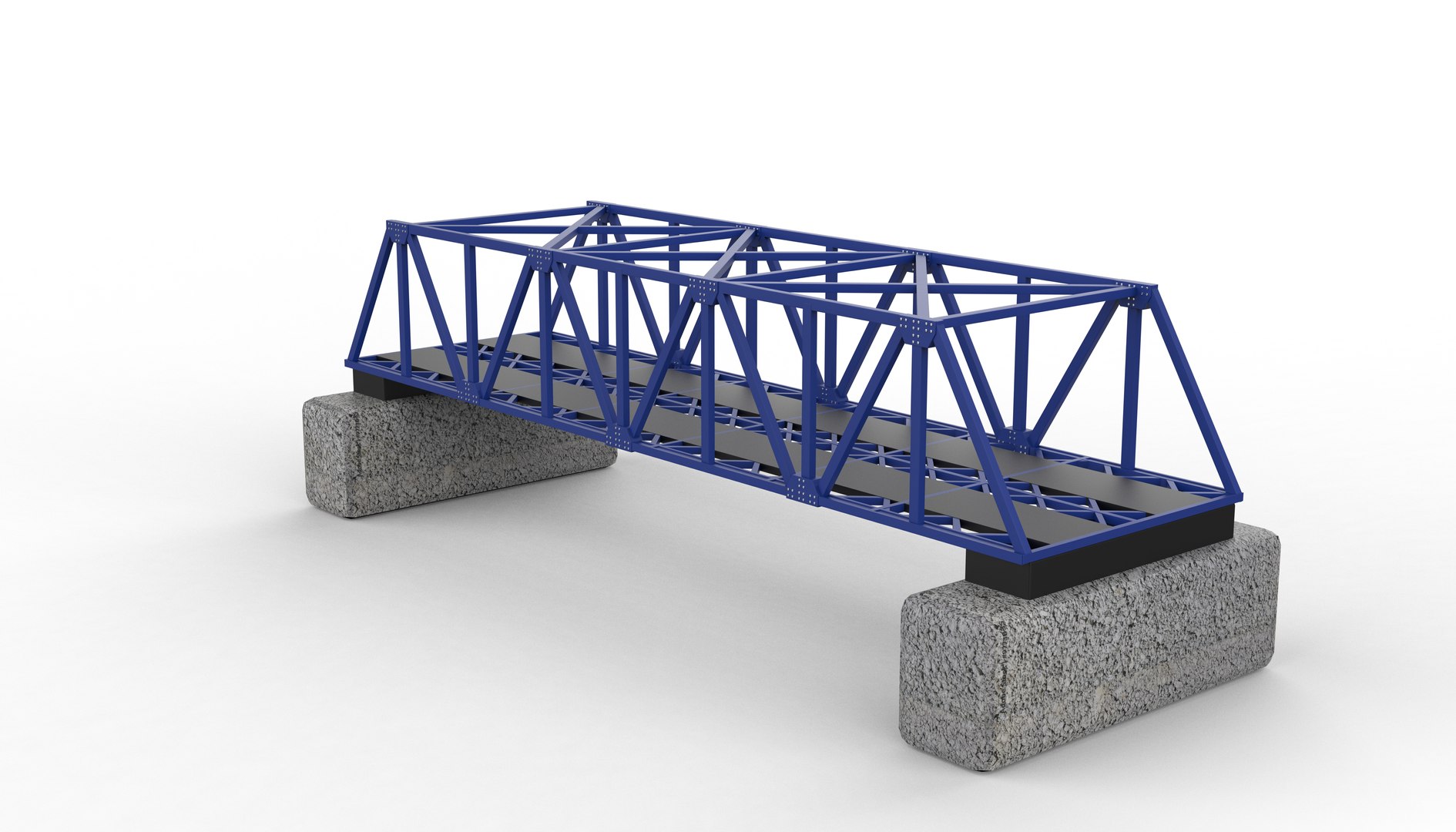 3D Double Track Bridge Model - TurboSquid 2434264