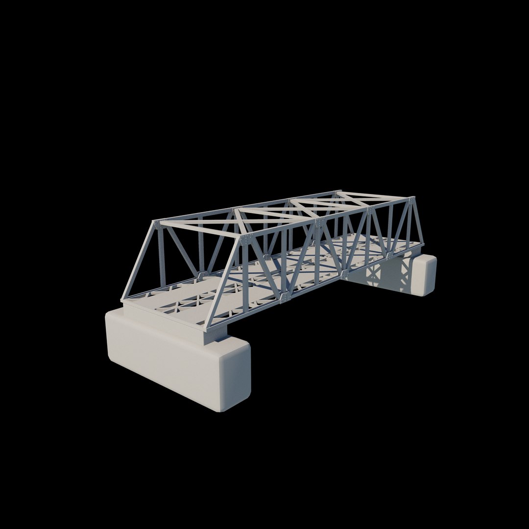 3D Double Track Bridge 3D Model Model - TurboSquid 2434264
