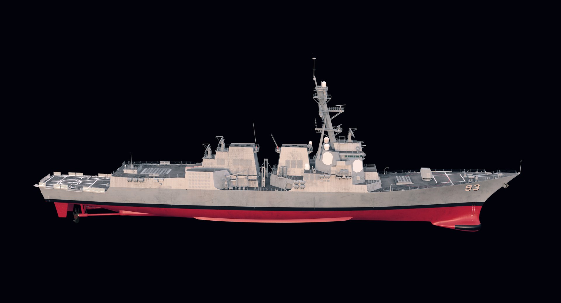 Uss Ddg 93 3d Max