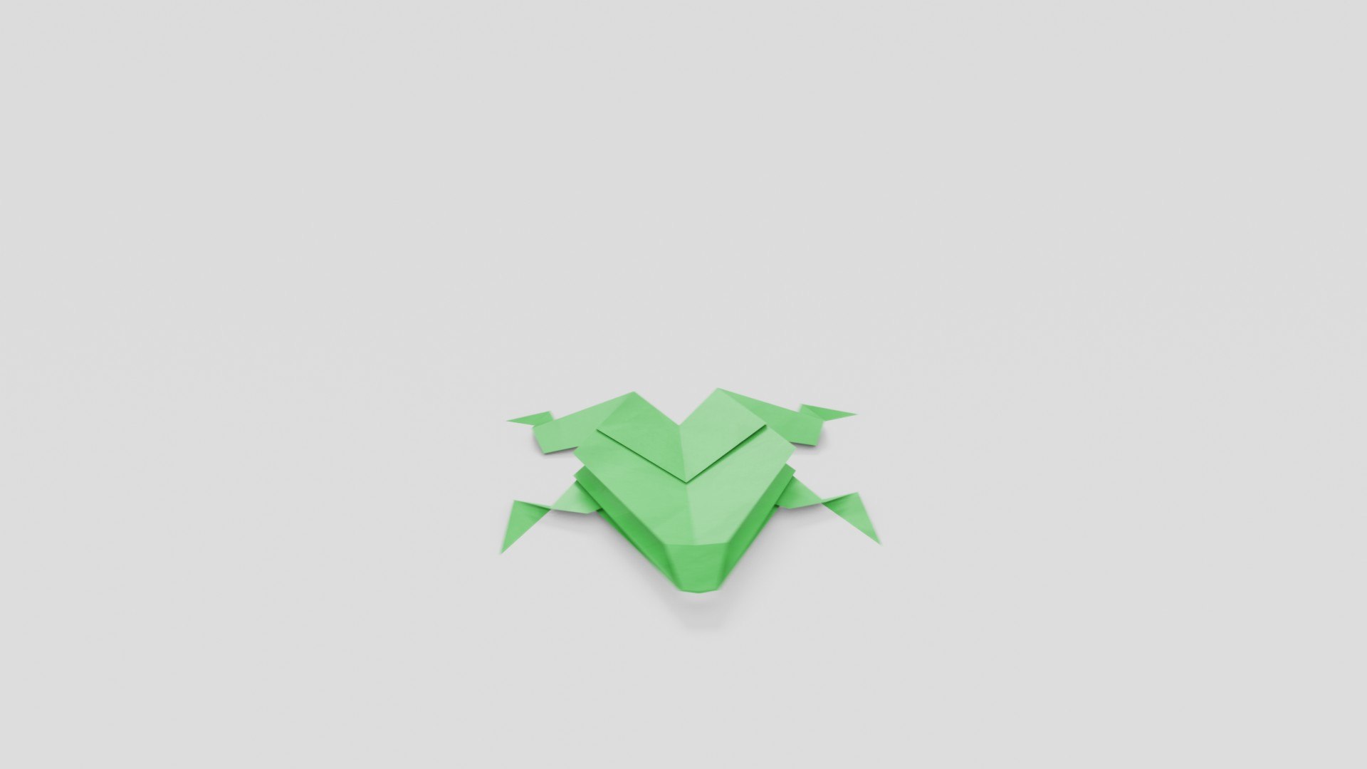 3D Origami Frog - TurboSquid 1957317