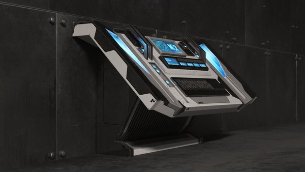Sci Fi Control Panel Table L 3D model - TurboSquid 2028326