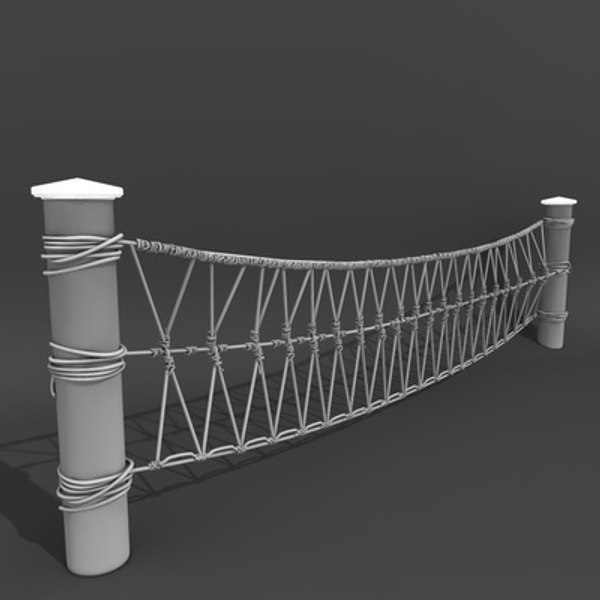 3d model rope fence