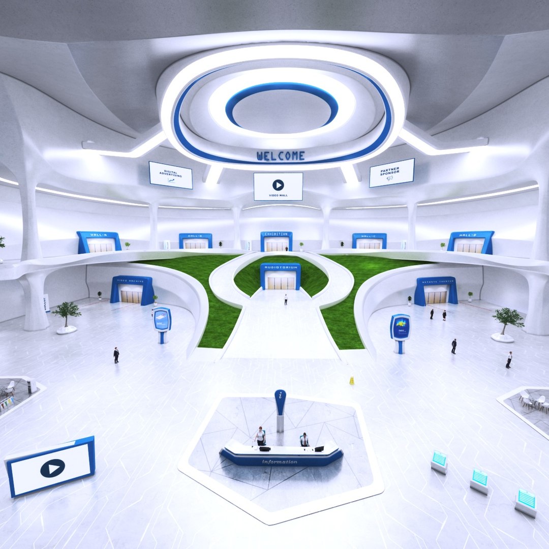 Futuristic E-Congress Lobby - 10 model - TurboSquid 1887797