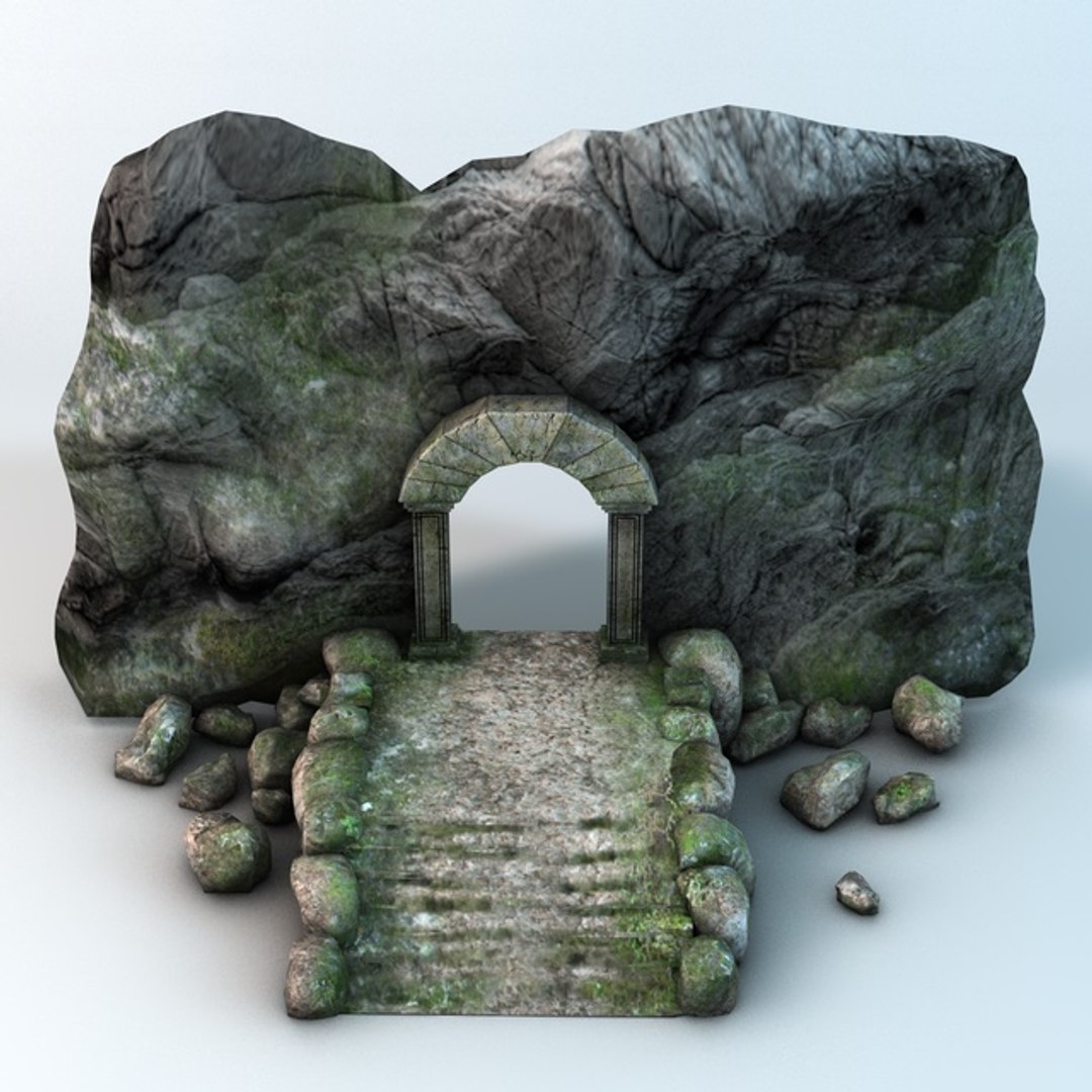 Ancient Stone Entrance 3d 3ds