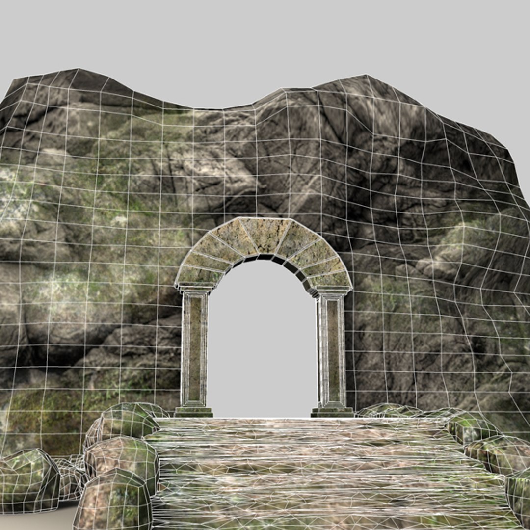 Ancient Stone Entrance 3d 3ds