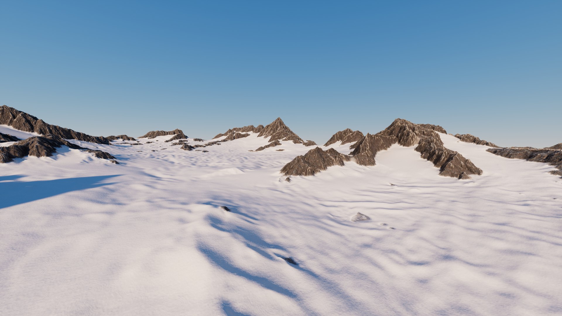 Snowy Landscape Model - TurboSquid 2152458
