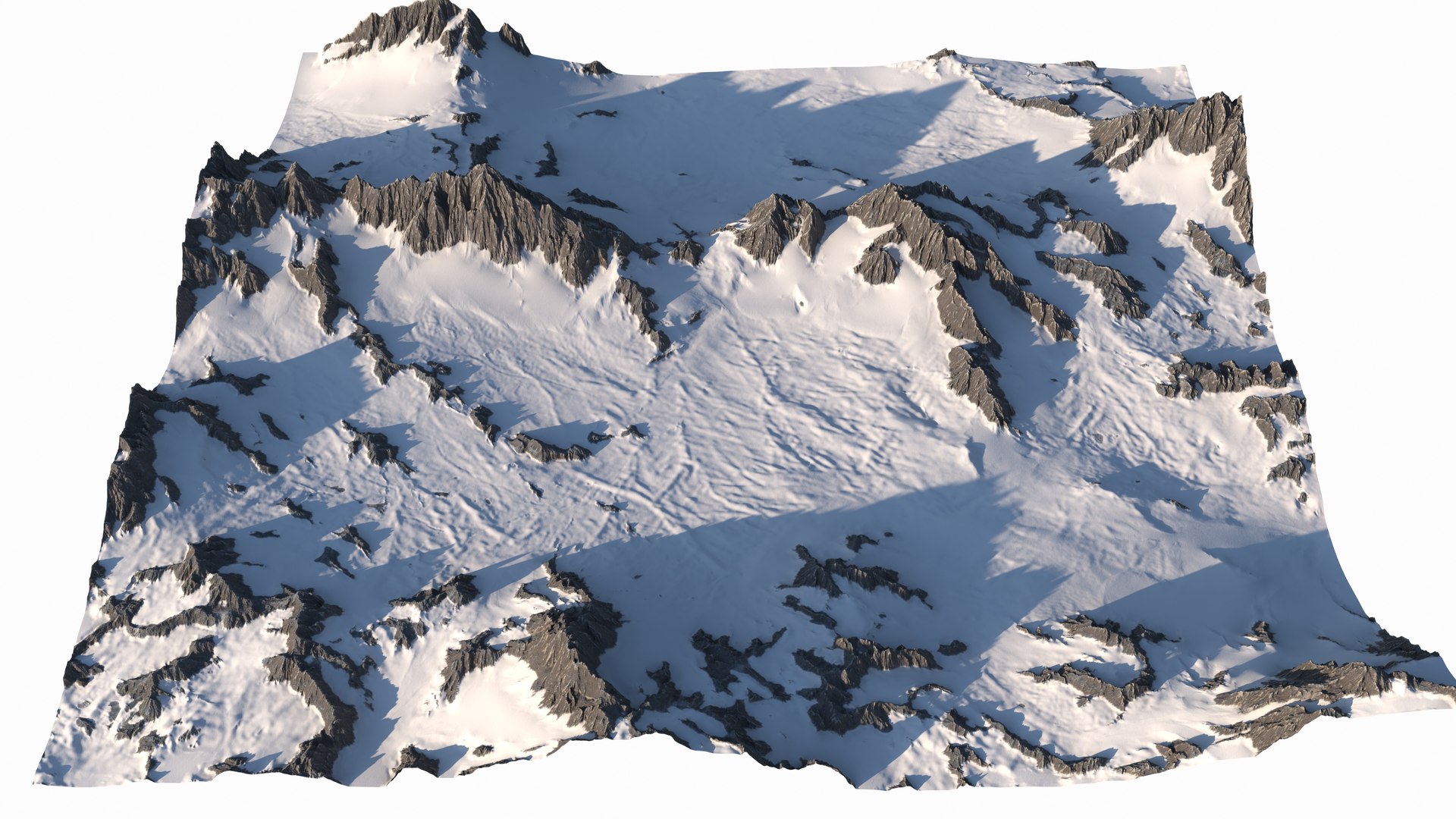 Snowy Landscape Model - TurboSquid 2152458