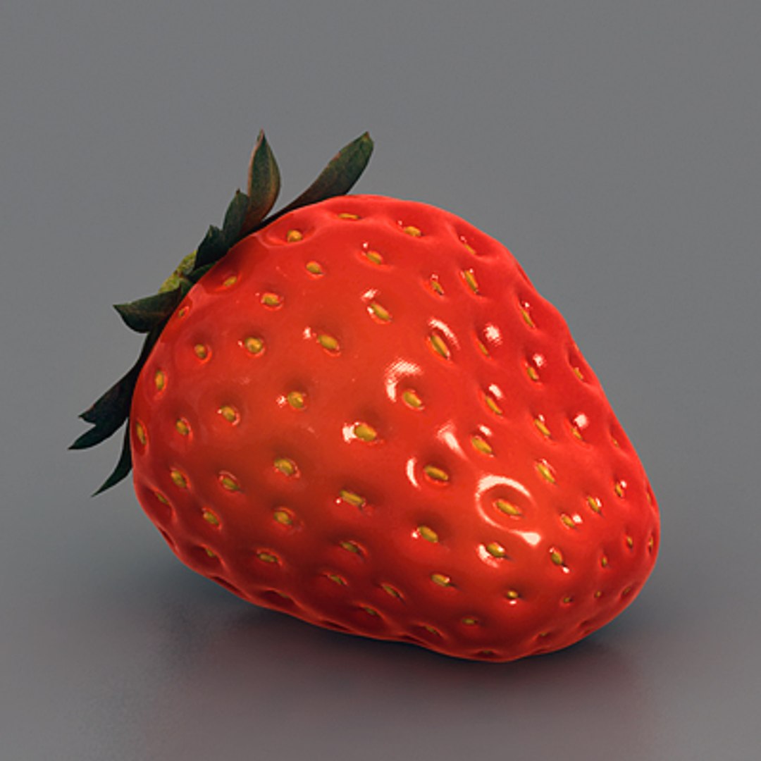 3d Strawberry Model