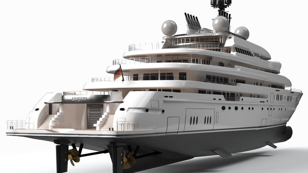 modelo 3d Simulación dinámica del yate de la ópera de Lurssen ...