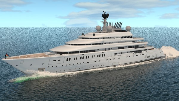 modelo 3d Simulación dinámica del yate de la ópera de Lurssen ...