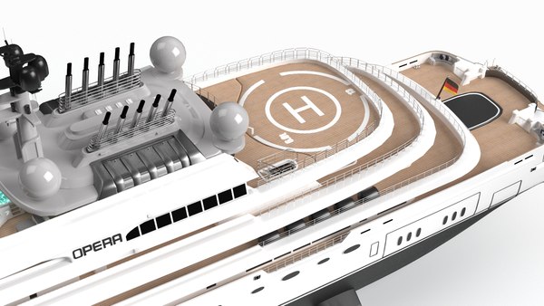 modelo 3d Simulación dinámica del yate de la ópera de Lurssen ...