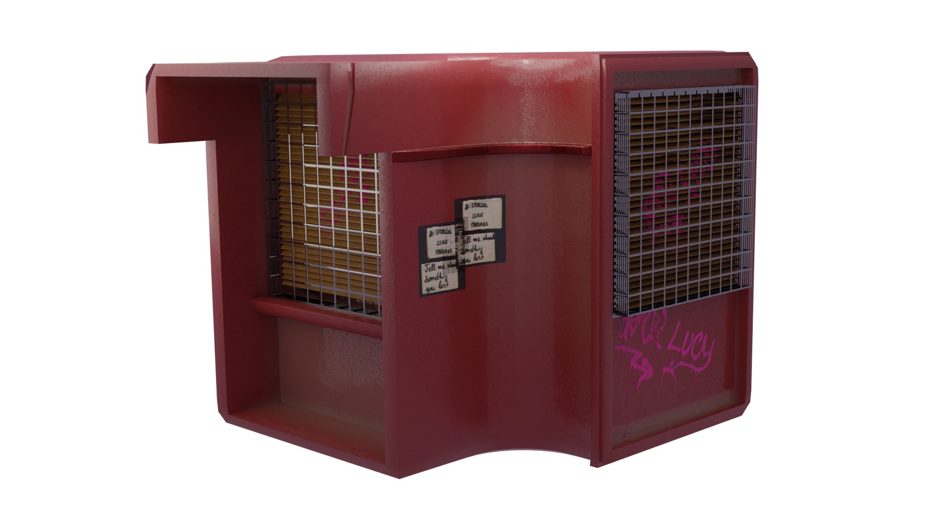 Mini market kiosk 3D model - TurboSquid 1971864