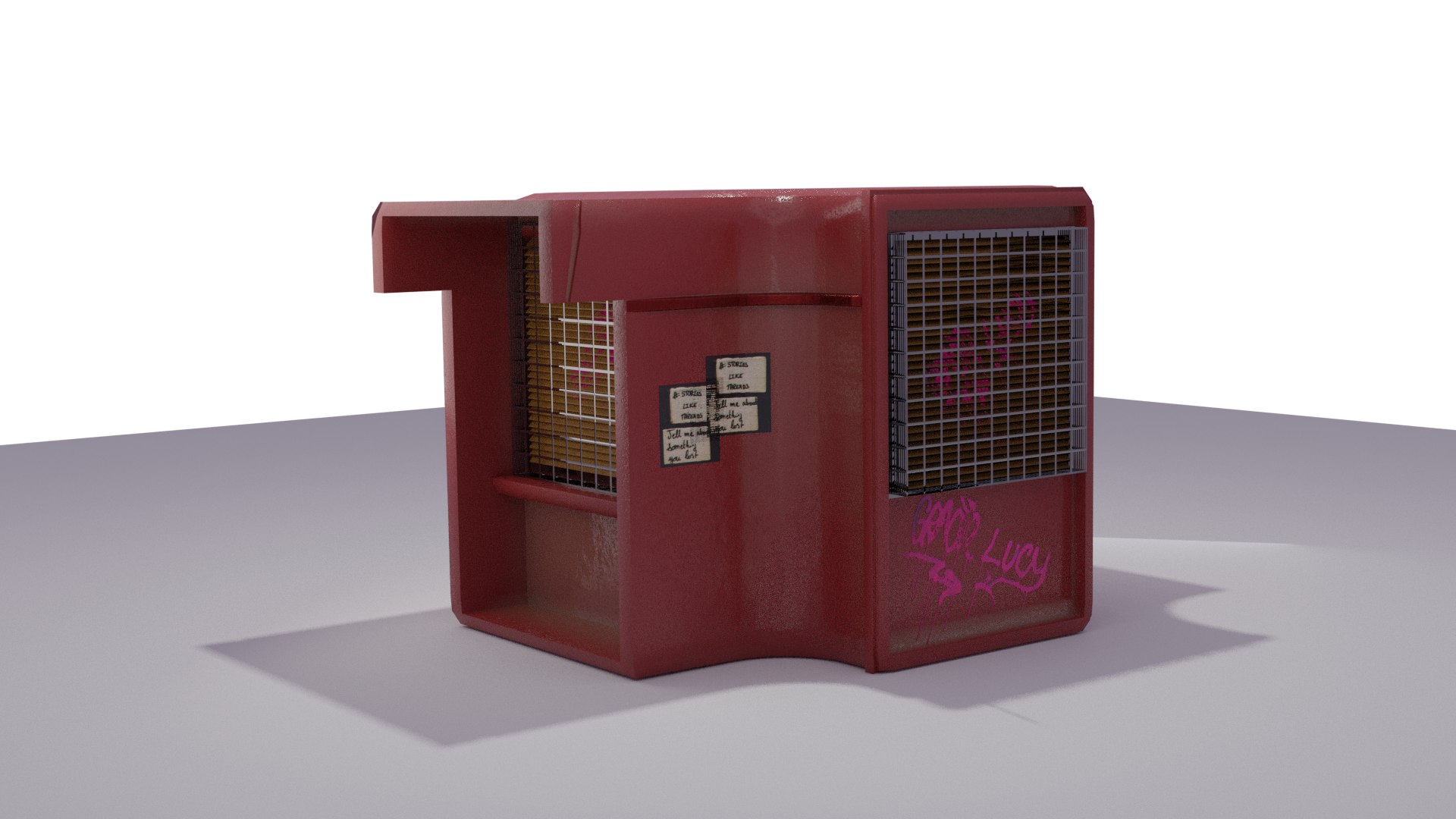 Mini market kiosk 3D model - TurboSquid 1971864