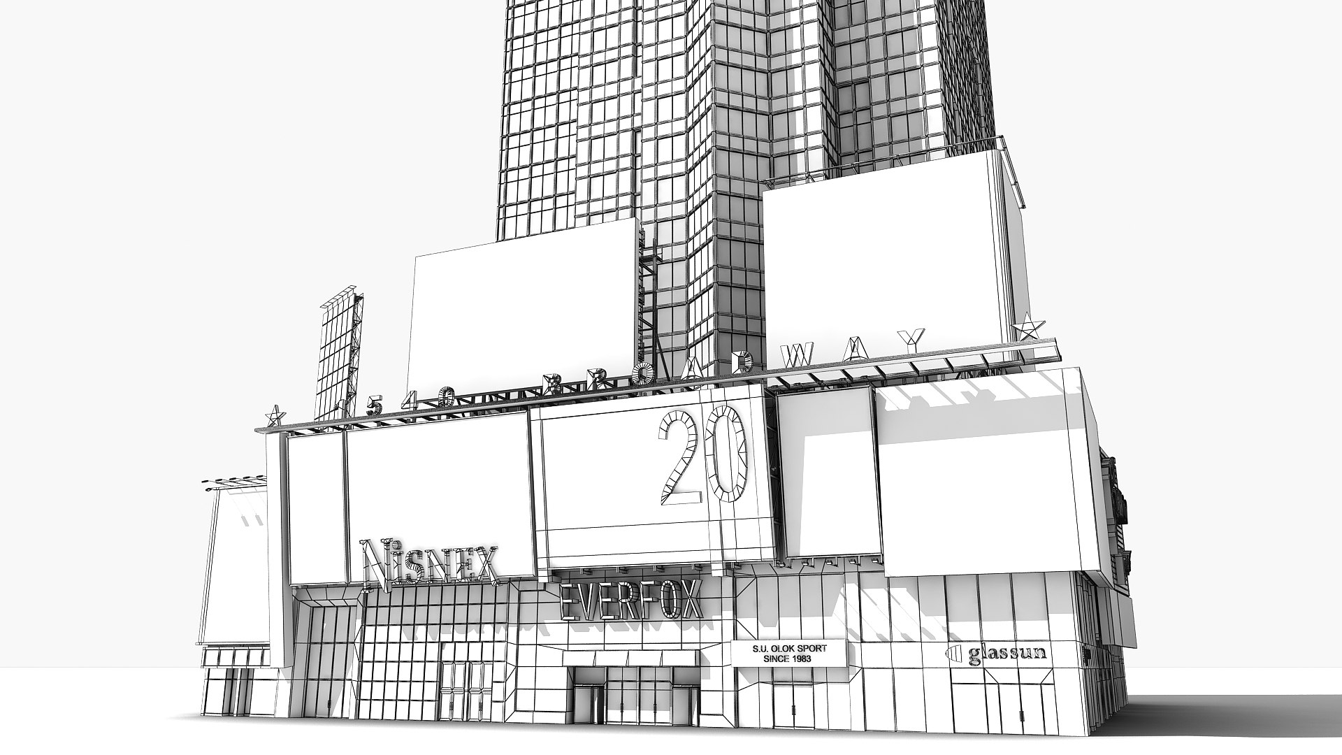 1540 Broadway Bertelsmann Building 3D Model - TurboSquid 2144611