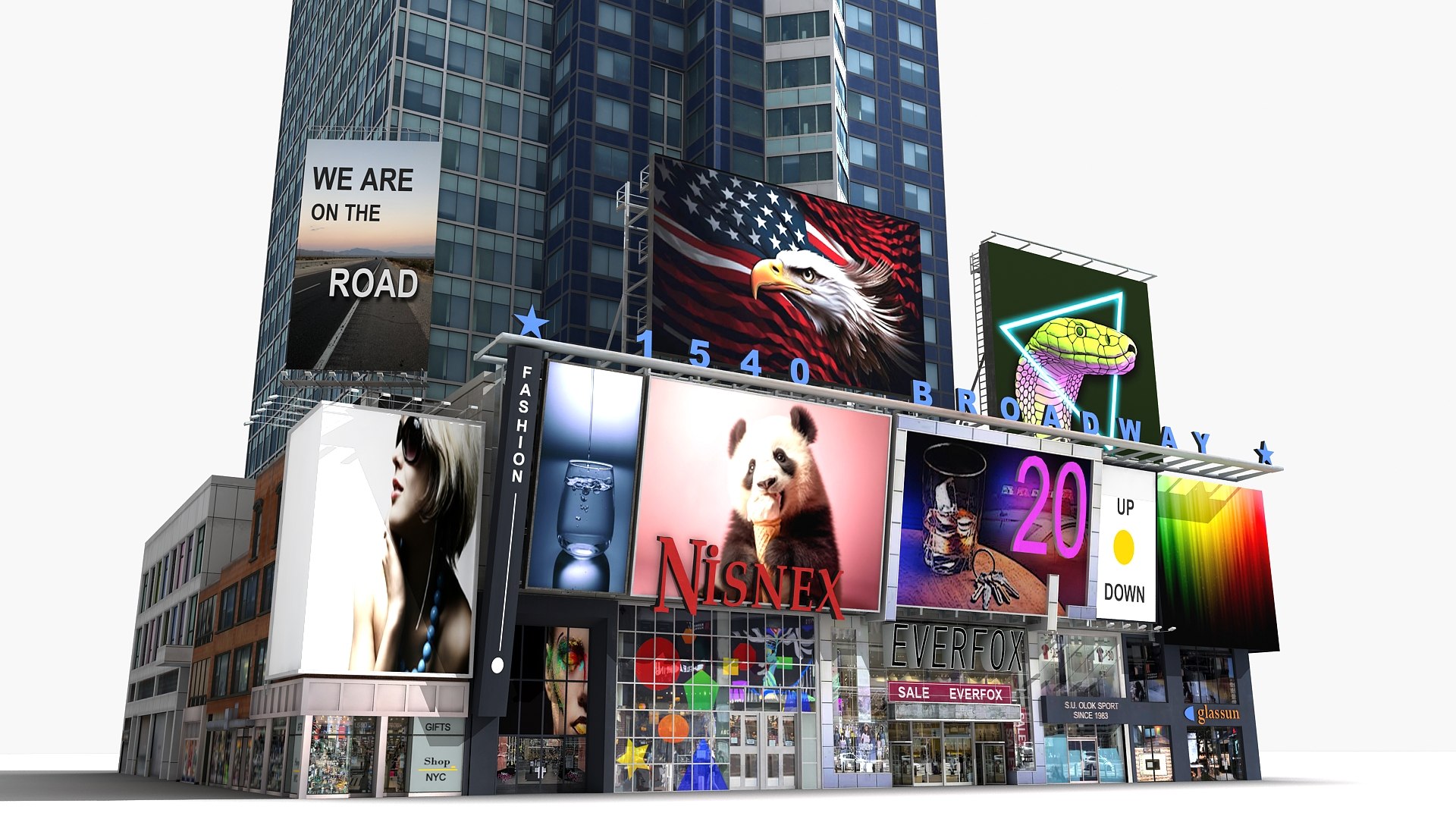 1540 Broadway Bertelsmann Building 3D Model - TurboSquid 2144611