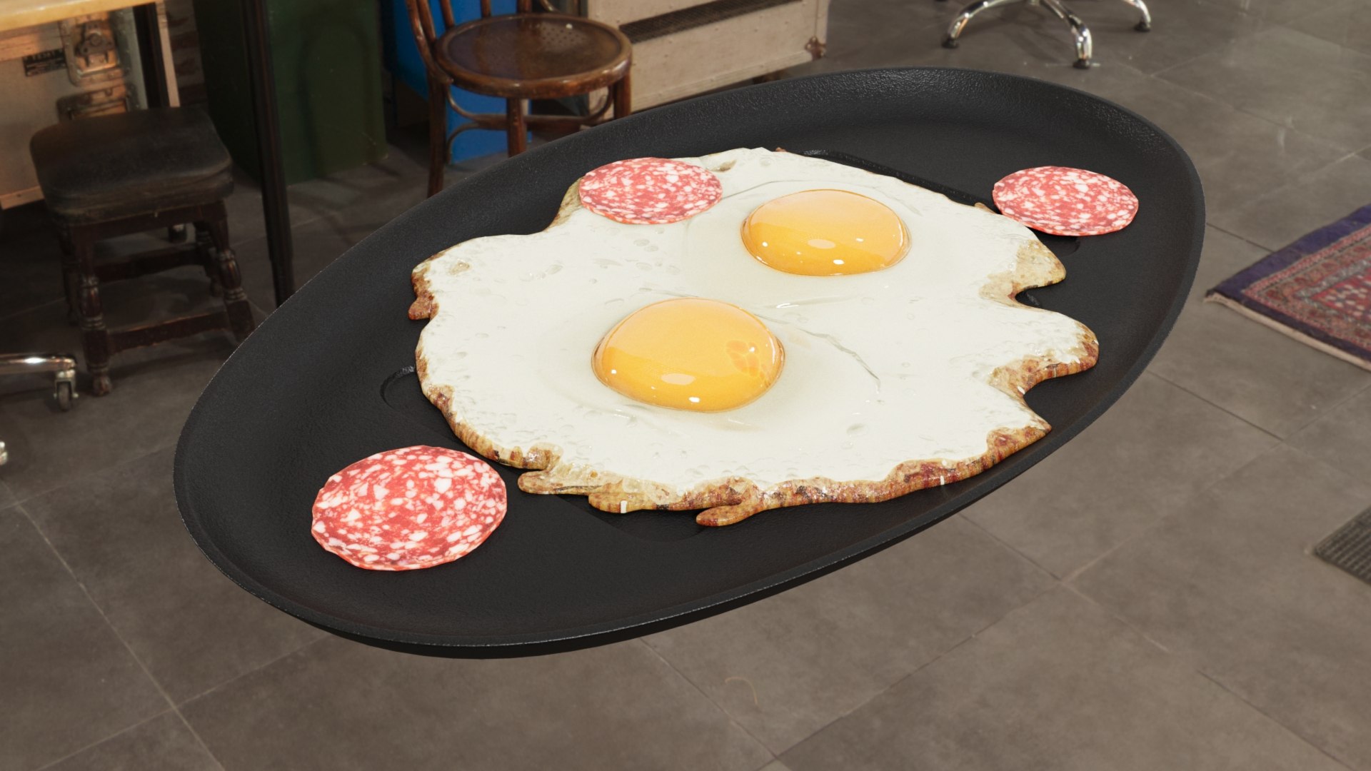 Egg Plate 3D Model - TurboSquid 2267048