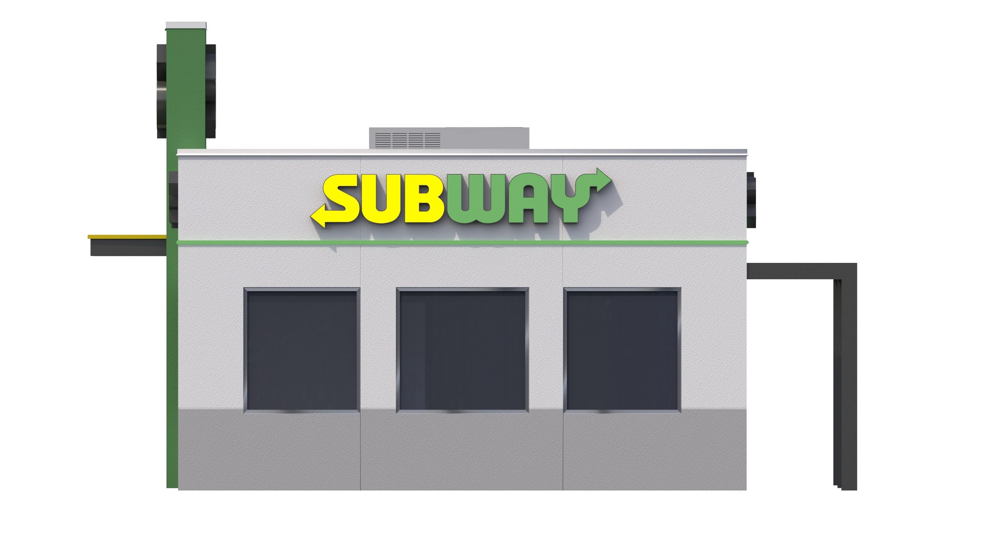 3D exterior subway - TurboSquid 1244068