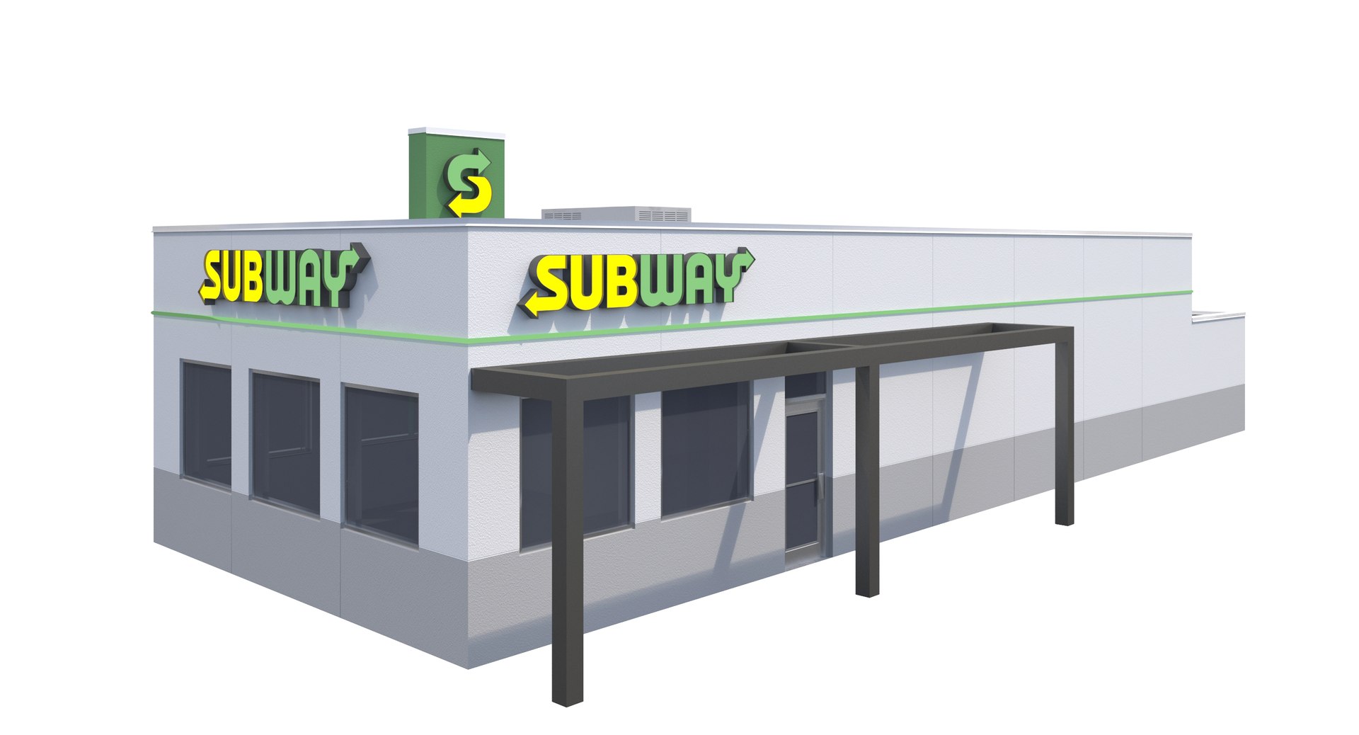 3D exterior subway - TurboSquid 1244068