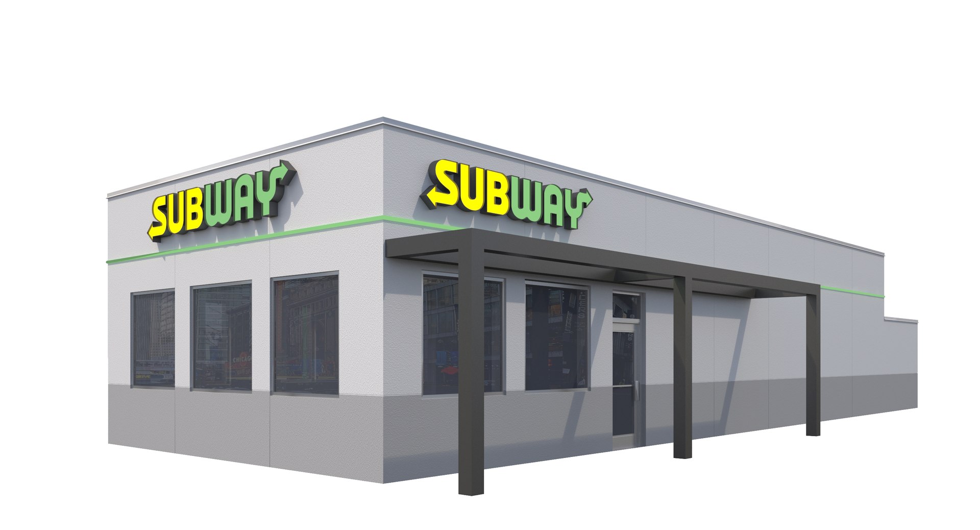 3D exterior subway - TurboSquid 1244068
