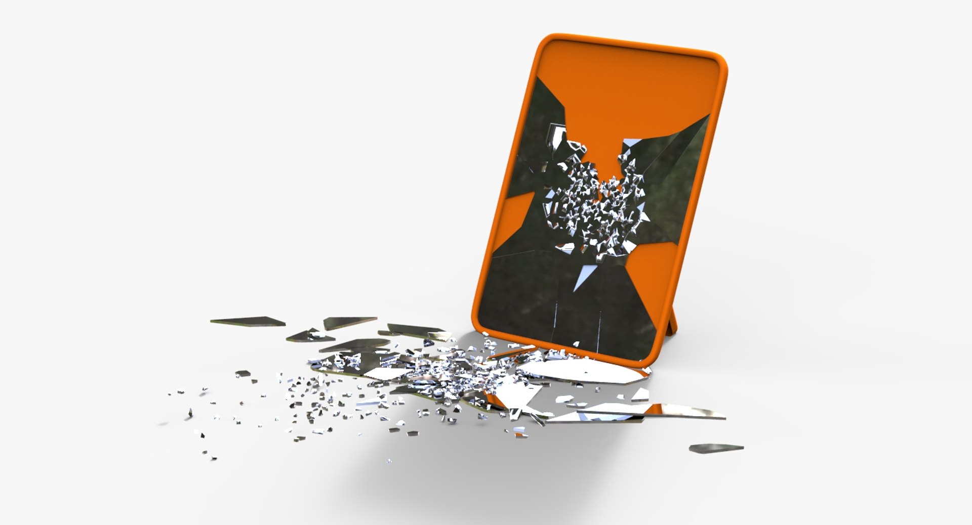 Rectangular Mirror Broken 3D Model - TurboSquid 1400229