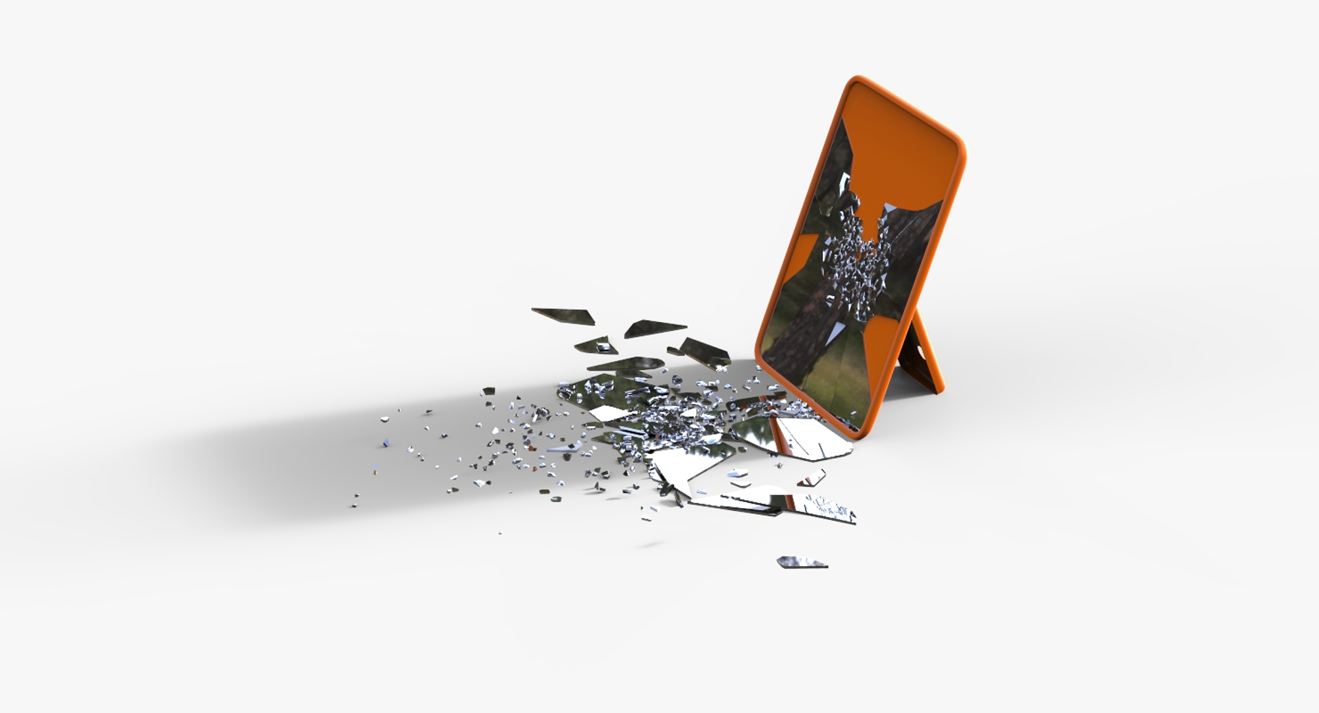 Rectangular Mirror Broken 3D Model - TurboSquid 1400229