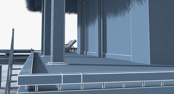 resort huts 3d max
