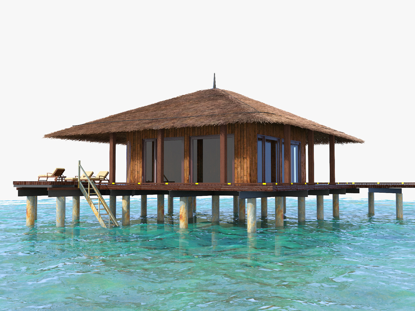 resort huts 3d max