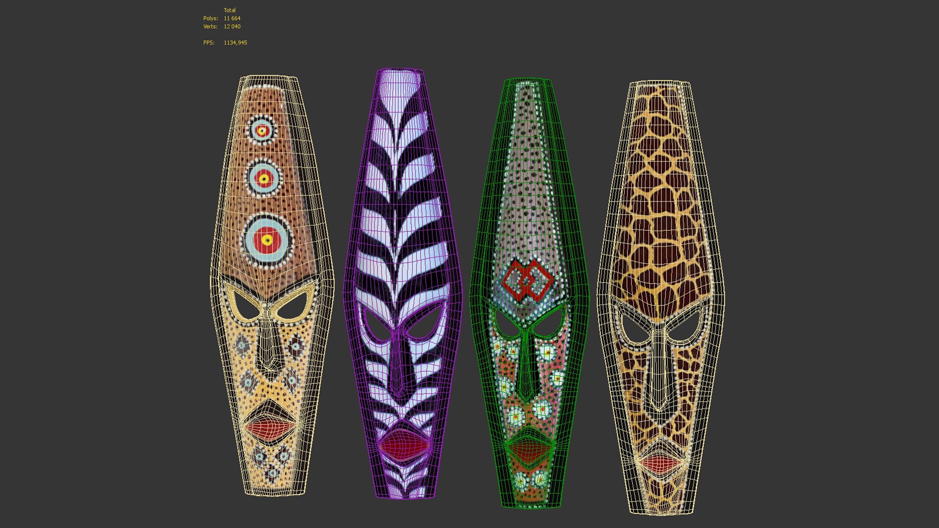 3D African Masks Model - TurboSquid 1895200