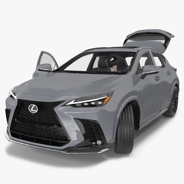 3D модель Новый Lexus NX Hybrid Grey 2024 года, оснащенный для Maya ...
