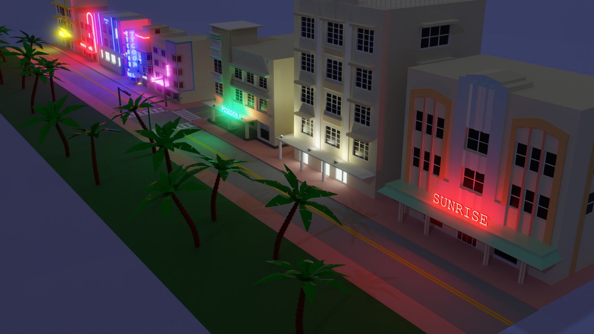 Miami Beach Buildings 3D Model - TurboSquid 1748674