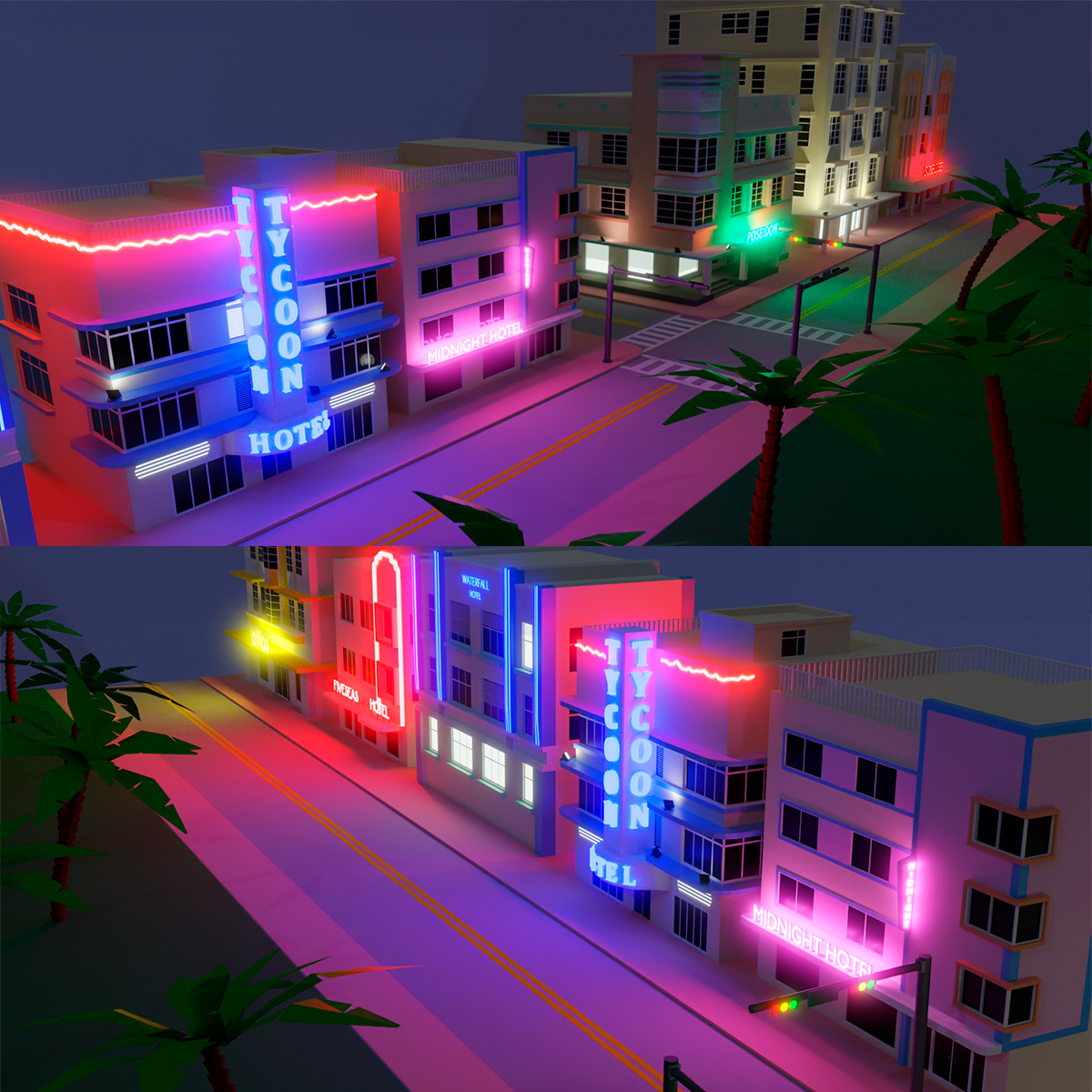 Miami Beach buildings 3D model - TurboSquid 1748674