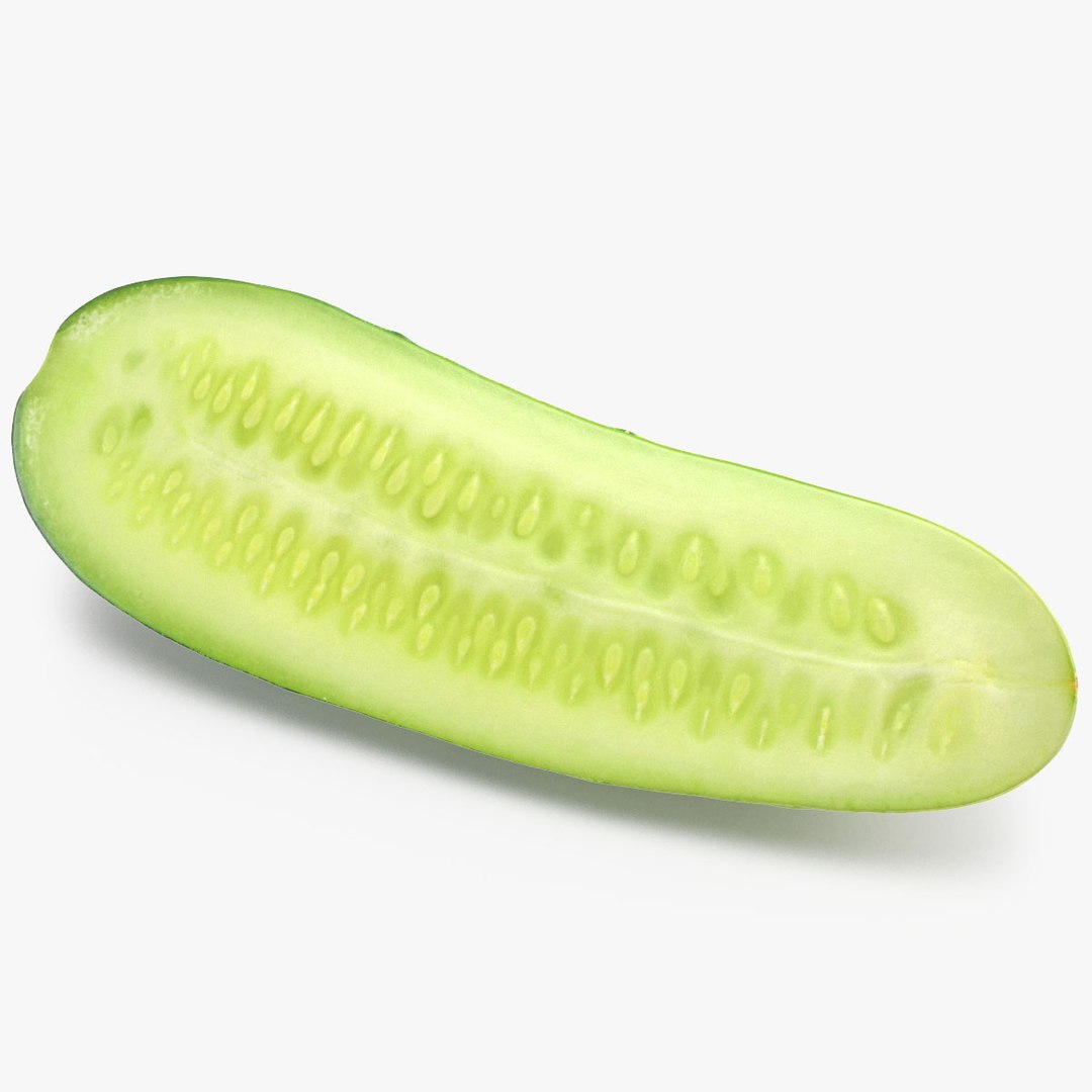 3D Half Cucumber 01 - TurboSquid 2059466