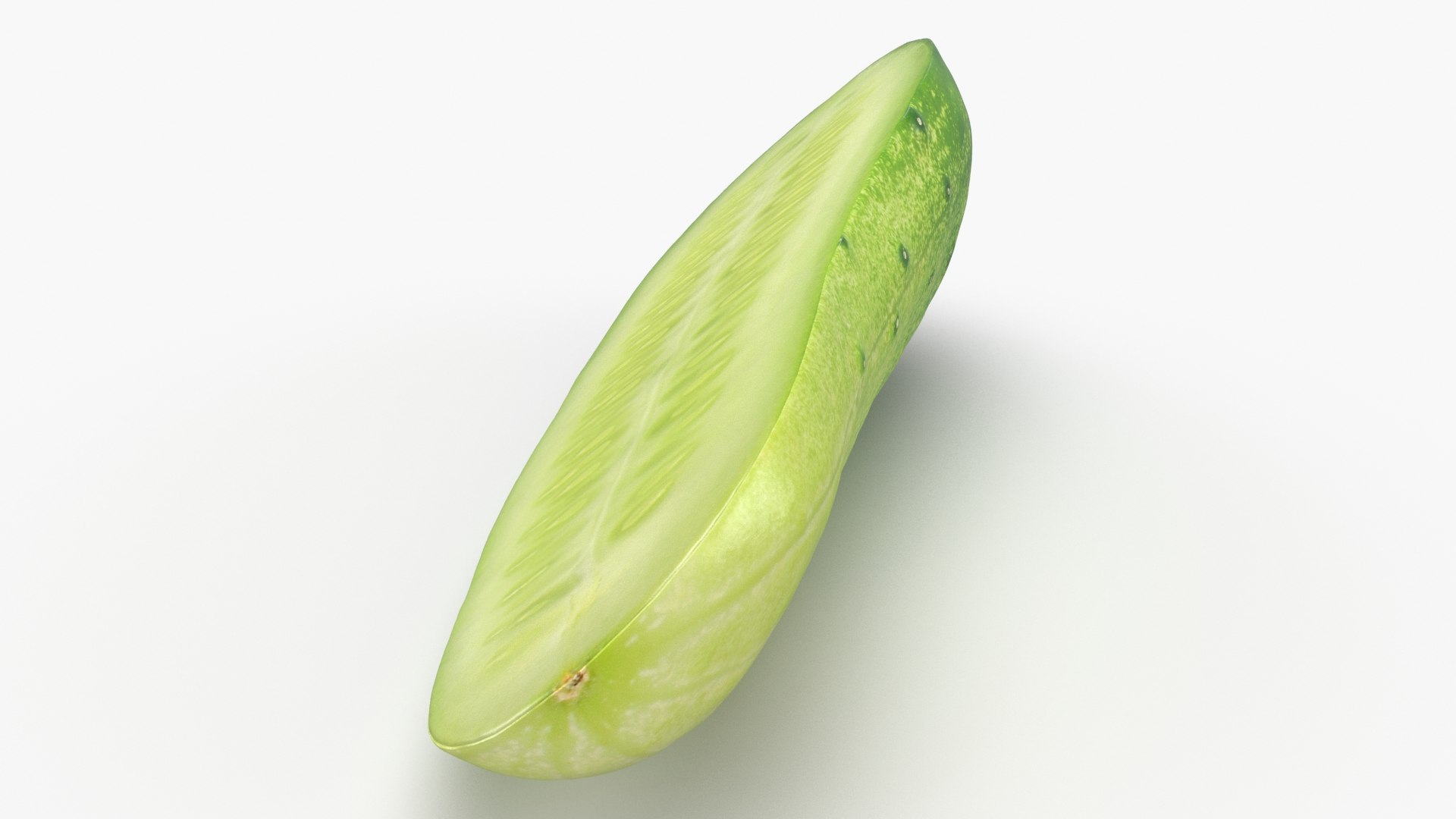 3D Half Cucumber 01 - TurboSquid 2059466