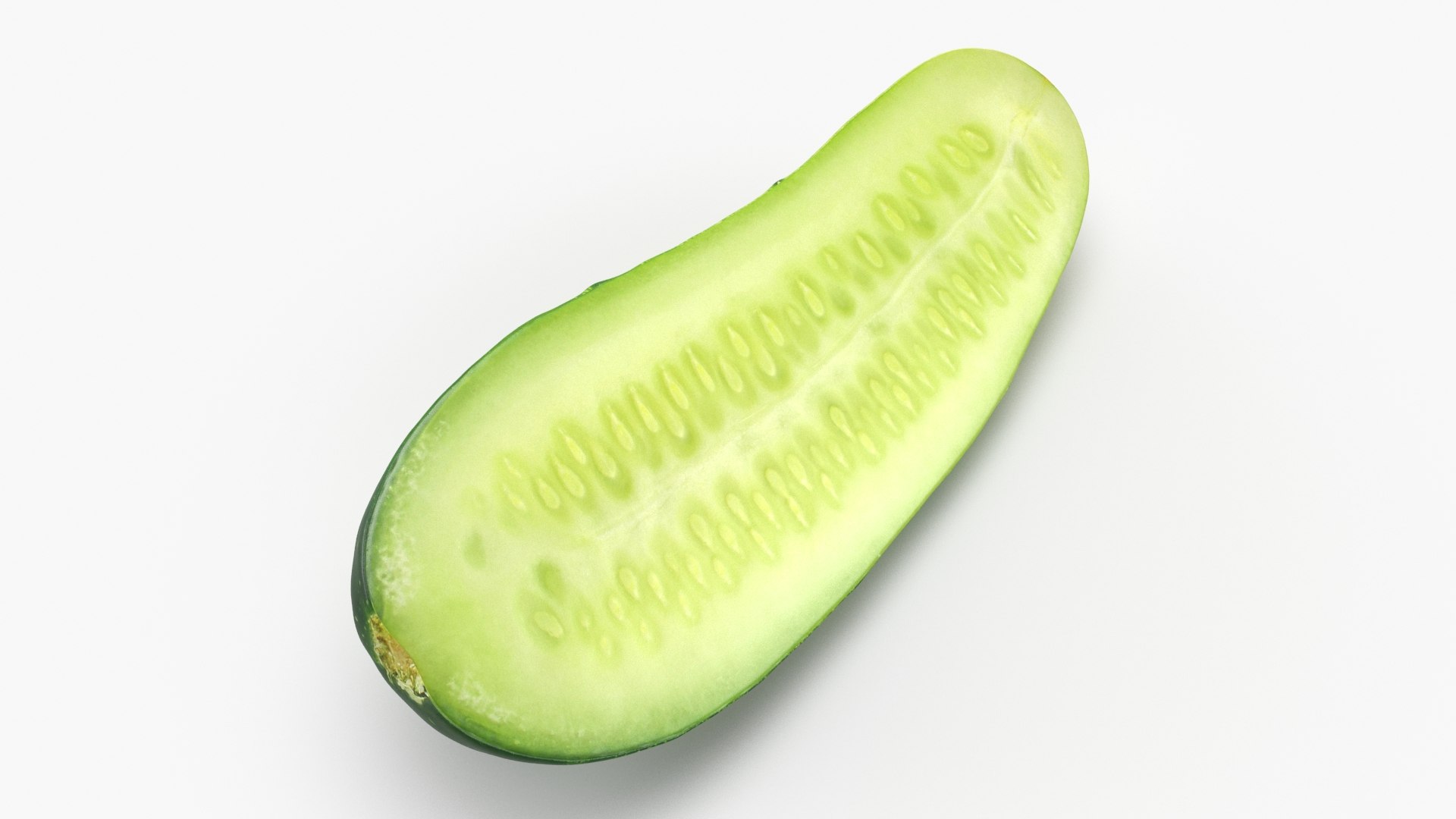 3D Half Cucumber 01 - TurboSquid 2059466