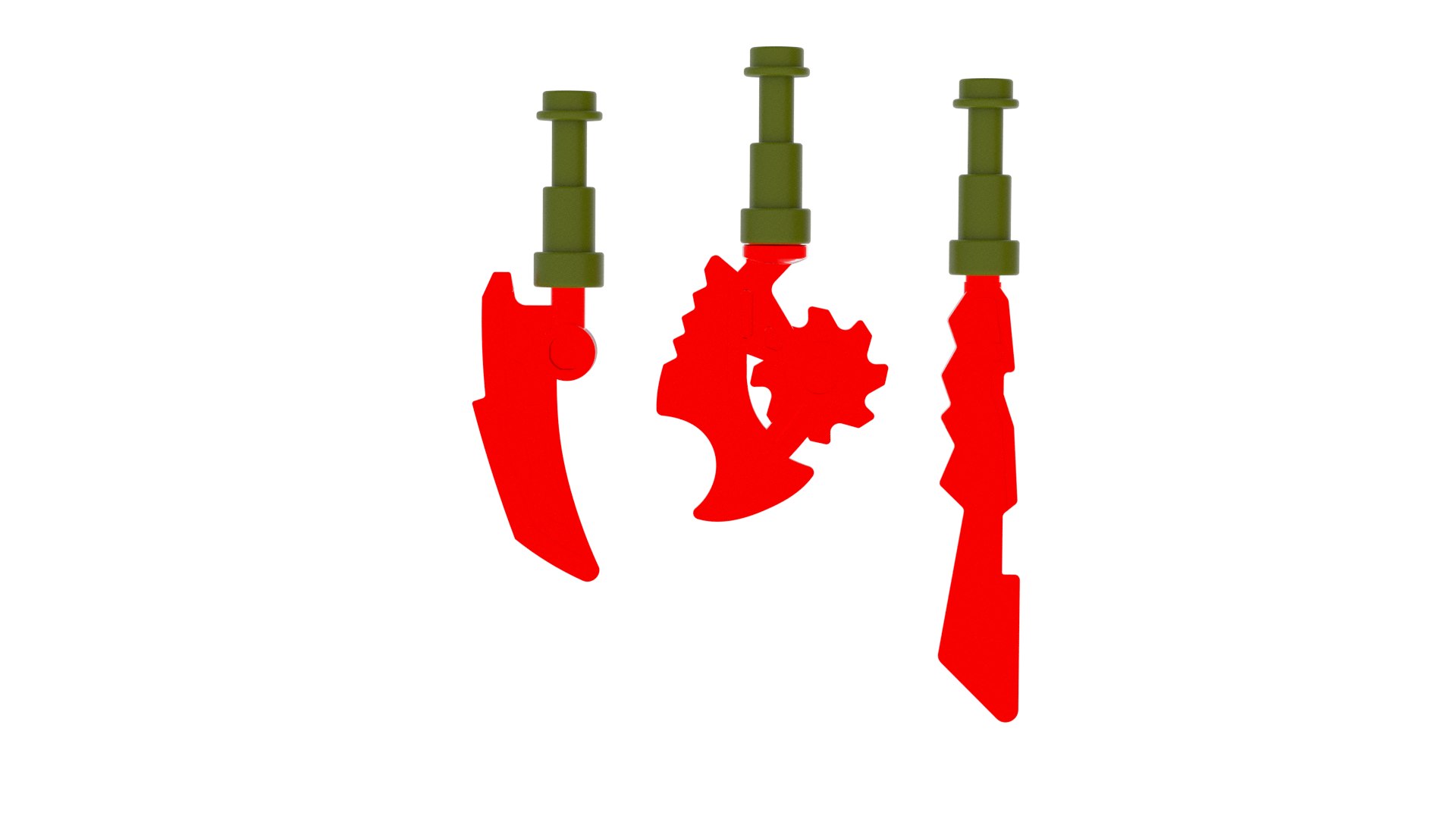 3D Lego Ninjago Weapon Pack Matchable model - TurboSquid 2022860