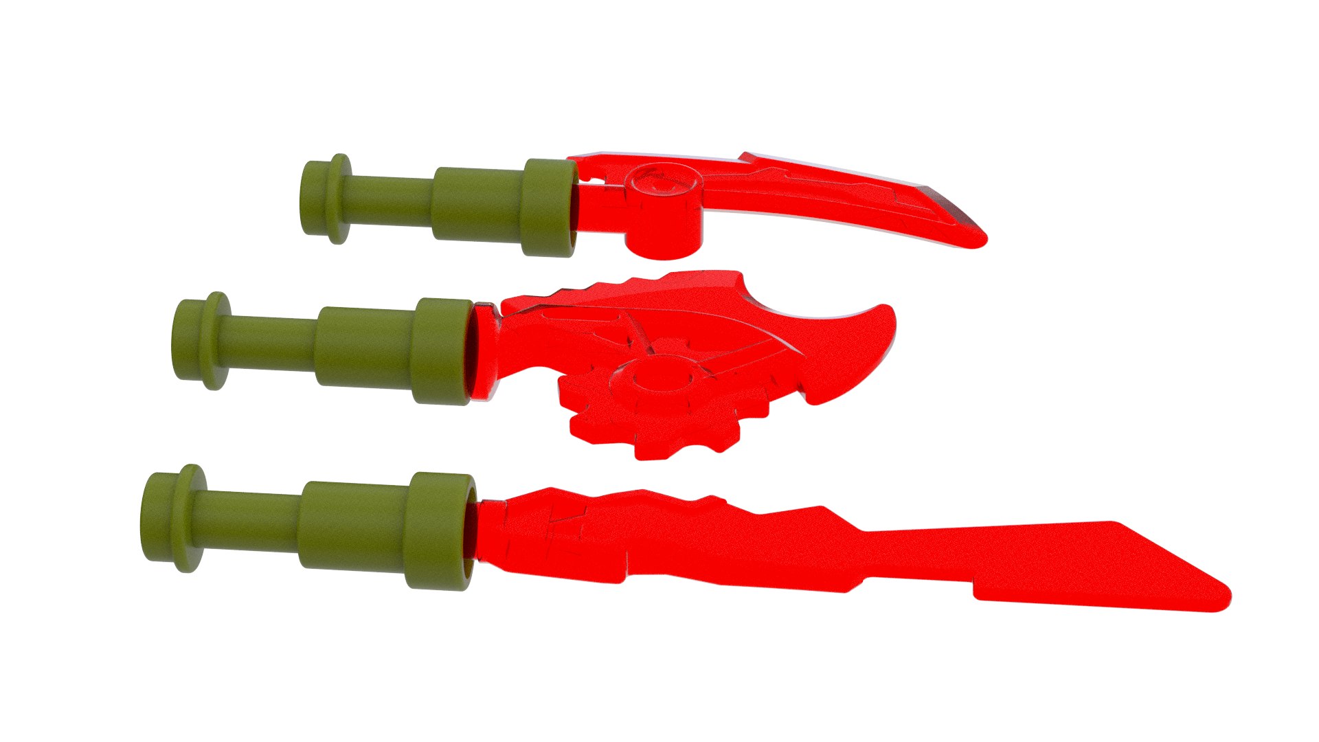 3D Lego Ninjago Weapon Pack Matchable model - TurboSquid 2022860