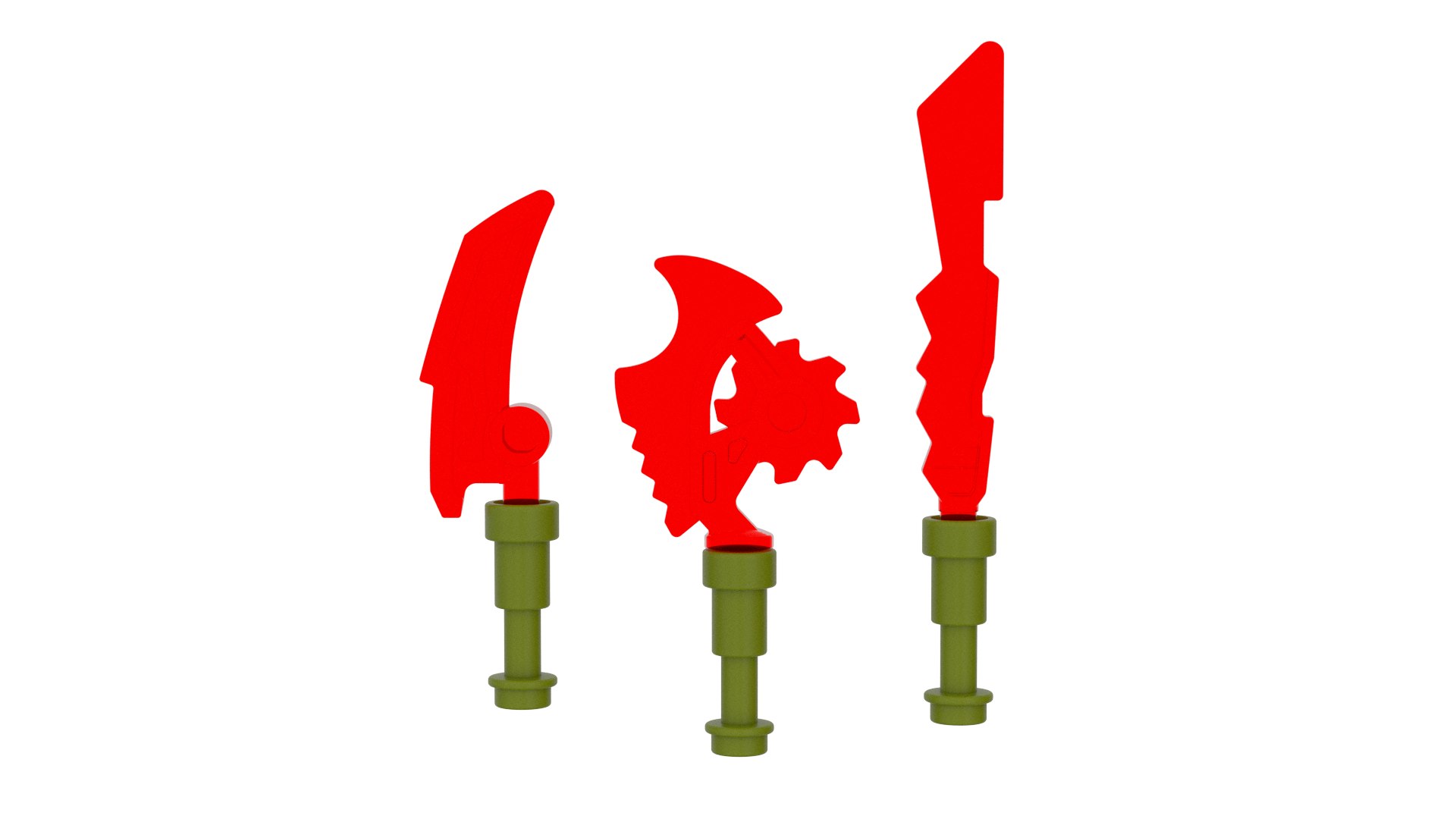 3D Lego Ninjago Weapon Pack Matchable model - TurboSquid 2022860