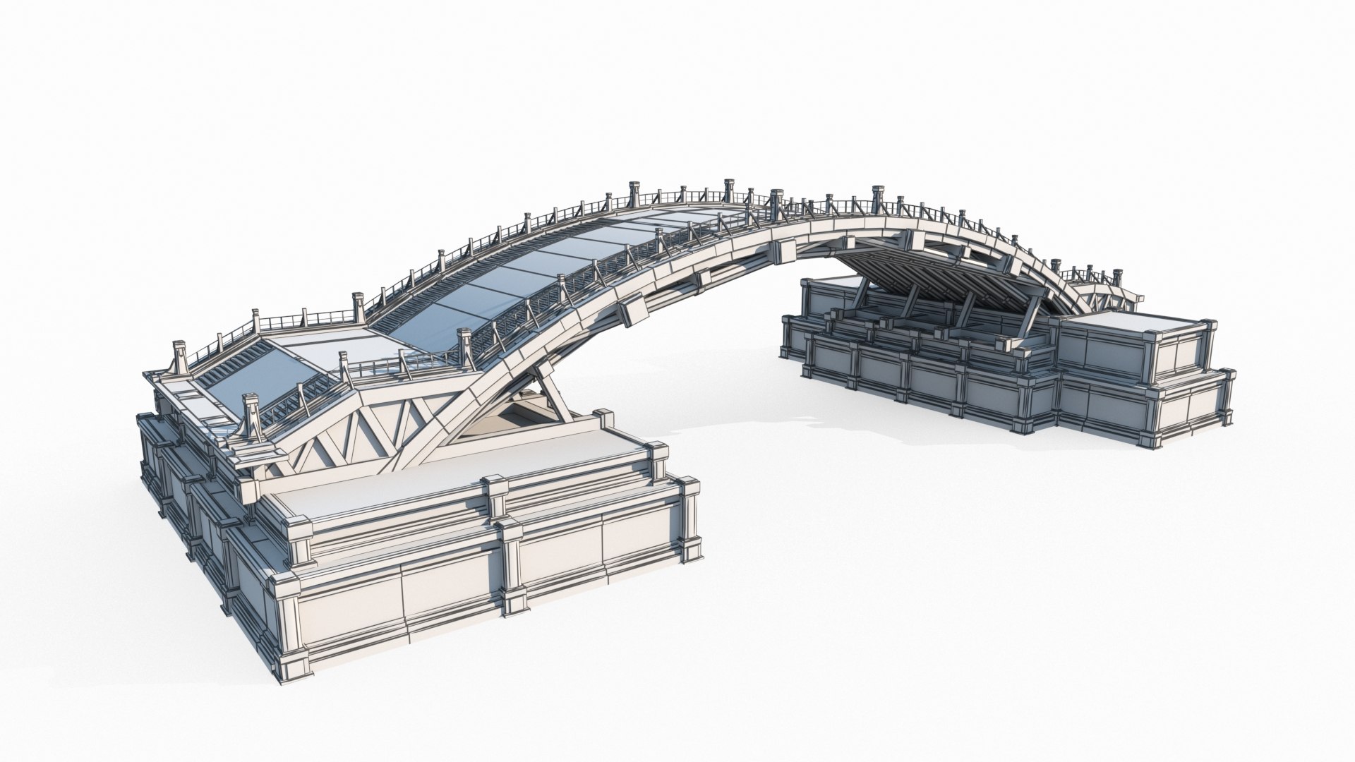 Ancient Floating Bridge 3D Model - TurboSquid 2067967