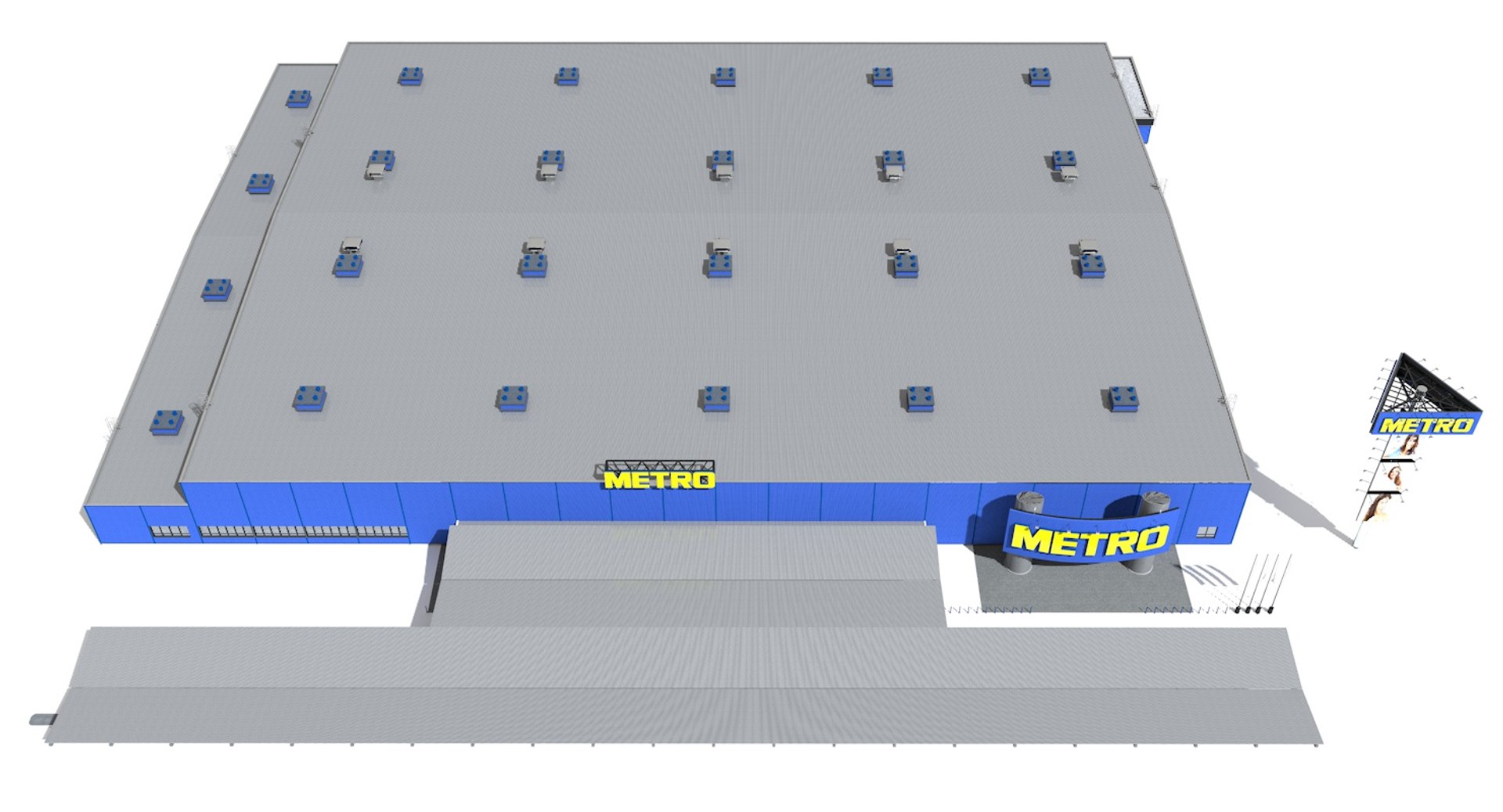 Metro Cash Carry Hypermarket Model - TurboSquid 1310124