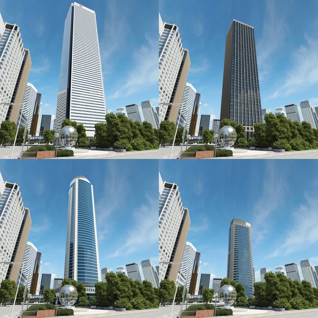 buildings 3d max