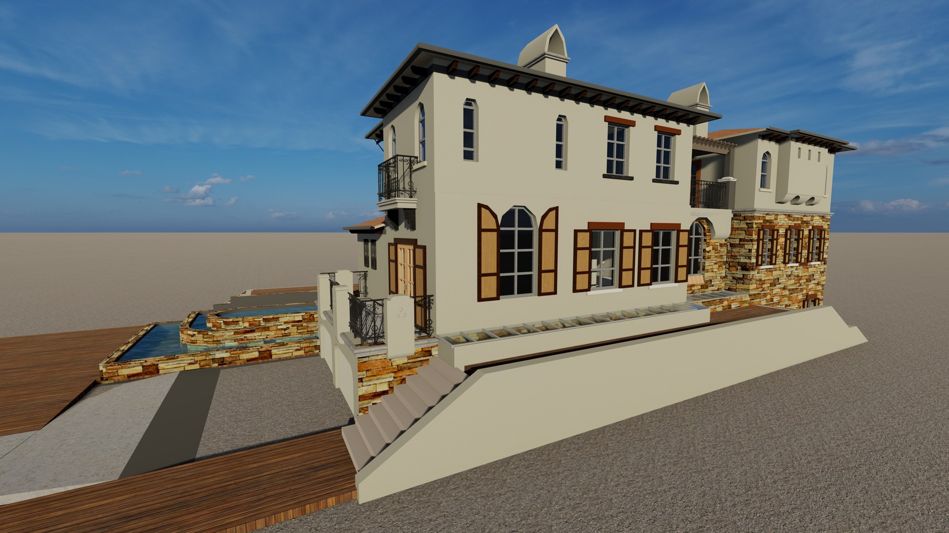 3D 3 storey house architectural - TurboSquid 1557108